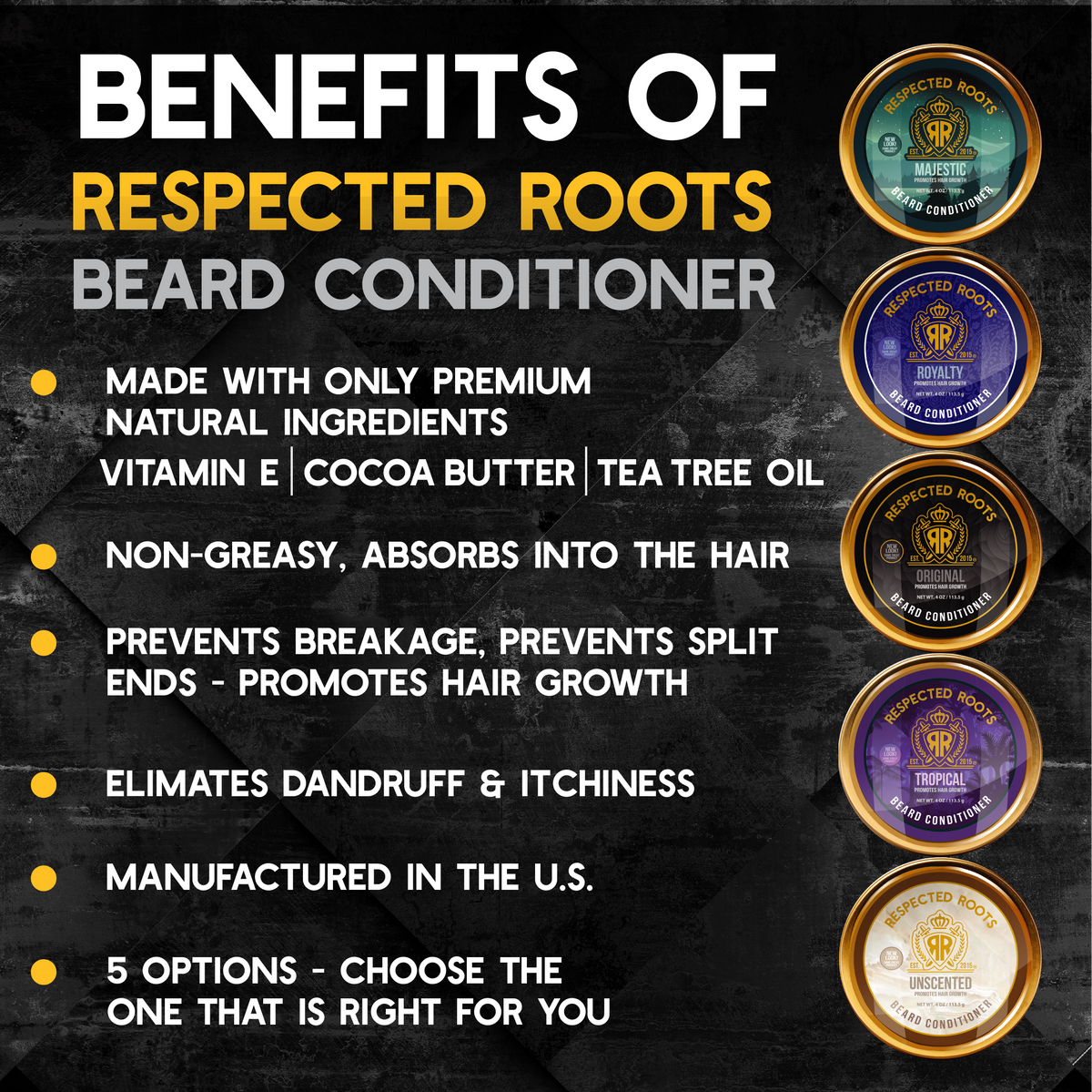 Respected Roots Beard Conditioner - Unscented (4 oz.) – RESPECTED ROOTS